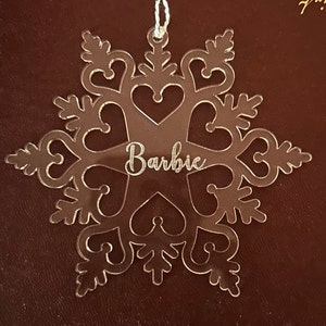 PERSONALIZED SNOWFLAKE ORNAMENT // Personalized Christmas Decoration ...