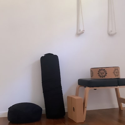 Iyengar Yoga Back Bending Bench. Wooden Yoga Bench. Viparita Dandasana ...