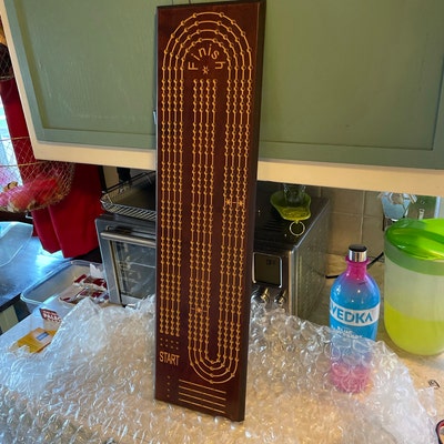 4 Person Extra Large Cribbage Board With Large Metal Pegs, FREE ...