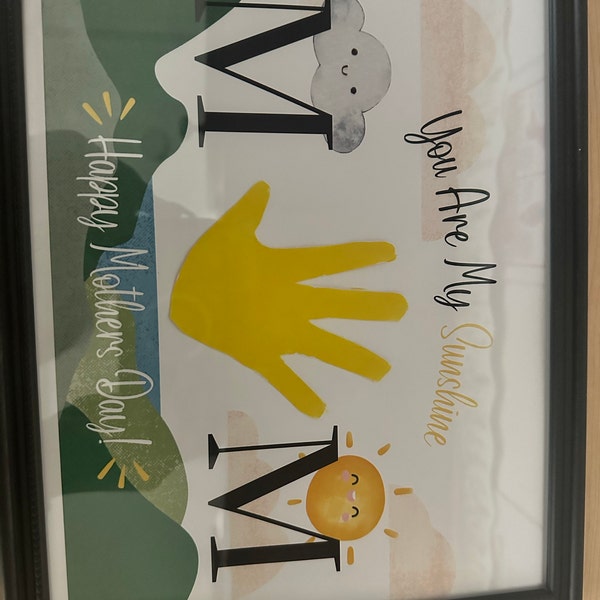 Handprint Art for Mother's Day, You Are My Sunshine Mom, Easy DIY From ...