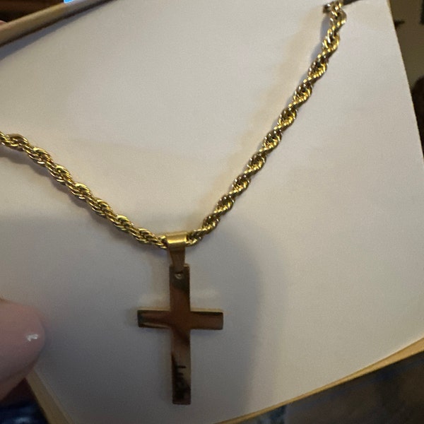 Personalized Cross Necklace for Boys • Custom Cross Necklace • Kids ...