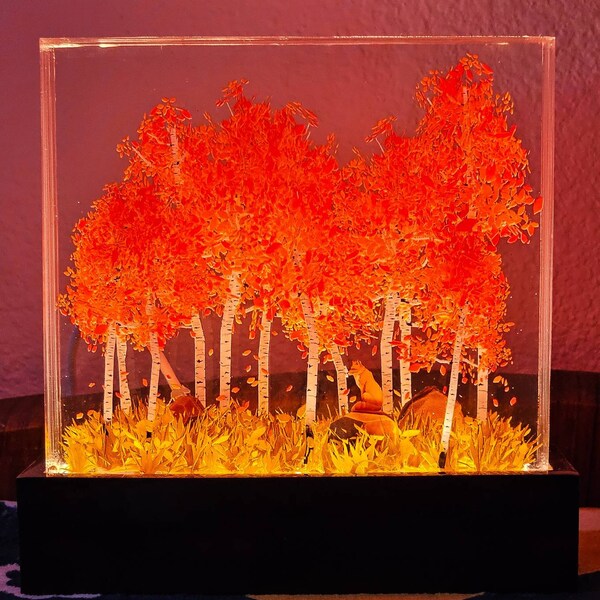 Jellyfish Swarm Resin Desk Light Underwater Epoxy Lamp Scuba ...
