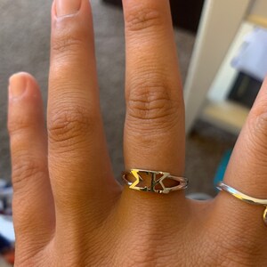 Alpha Gamma Delta Duchess Ring / 14k Gold Plated Brass / | Etsy