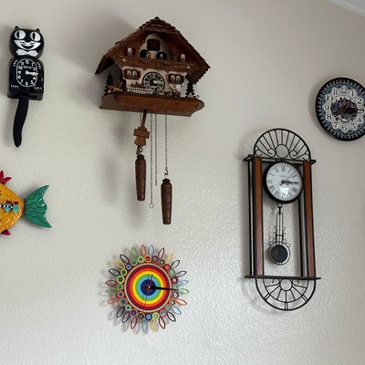 Wall Clock, Paper Clock, Colorful Clock, First Anniversary Gift, Paper ...