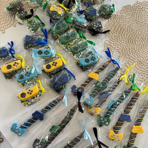 Palm Tree Chocolate Covered Pretzel Rods 12 Hawaiian Party Luau - Etsy