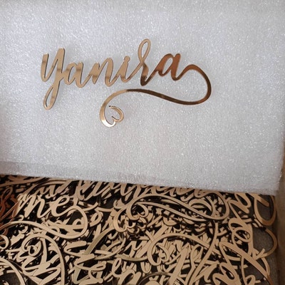 Free Standing Very Peri Mirror Name Sign Mirror Name Sign Free Standing ...