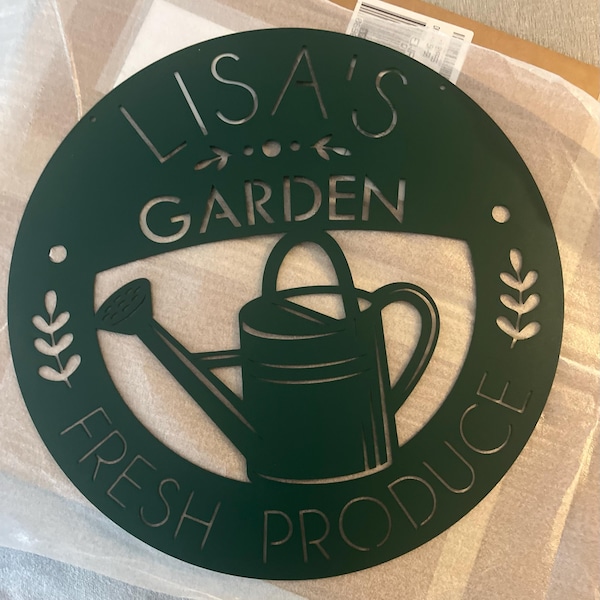 Custom Metal Garden Sign, Fresh Produce Hanging Sign, Greenhouse Art - Etsy