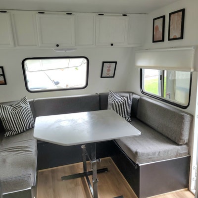 U-shaped Custom Dinette Seat Covers 6 That Transform Your Trailer ...