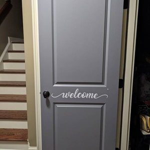 Welcome Door Decal, Cute Welcome Sticker Greeting for Home Phrase ...