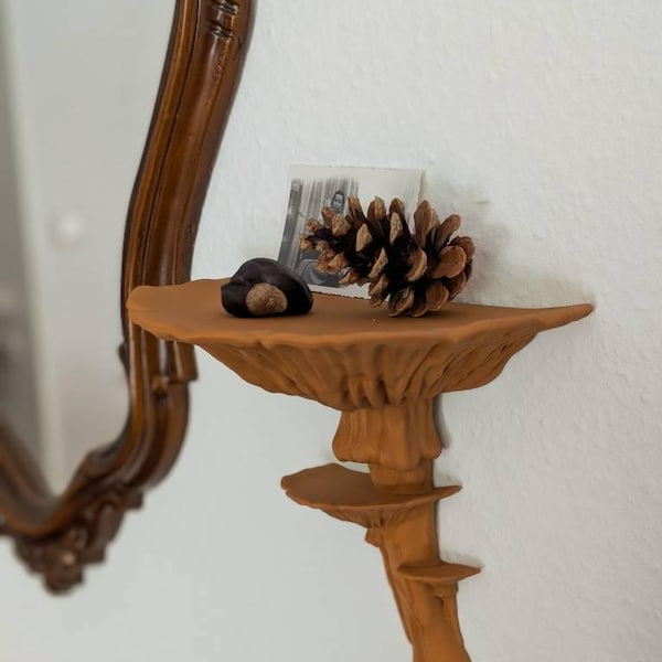 PLA Wood Mushroom Floating Shelves - the Trametes Fungus, Fungi Wall ...
