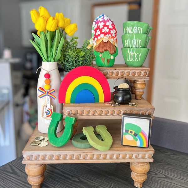 St. Patricks Day Decor, St. Patrick’s Day Tiered Tray Decor, Mini St ...