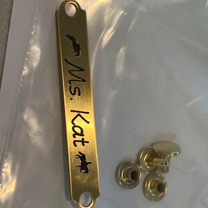 Custom Engraved Silver Tack Bridle Martingale Plate | Etsy