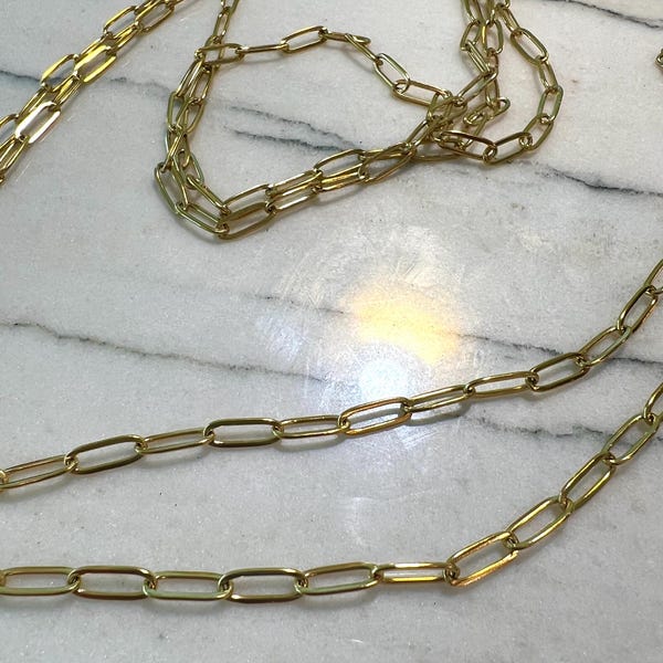 Paperclip Chain No Fade Non-tarnish - Gold Silver Wholesale Bulk Chain ...