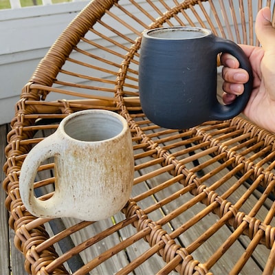 MADE TO ORDER Round Mug Cream 11-12oz, Ceramic, Pottery, Handmade ...