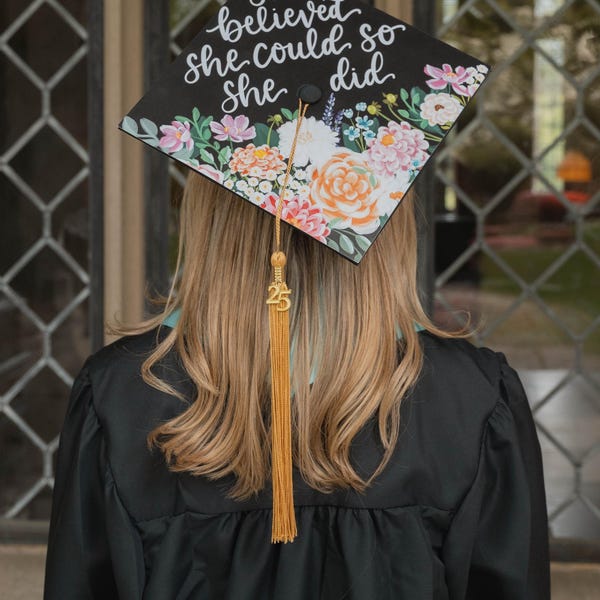Ready to Ship Graduation Cap Toper, Through It All She Mastered It ...