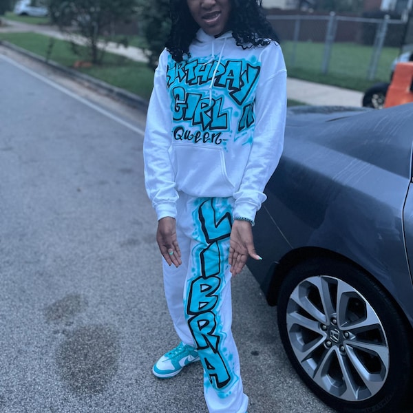 Airbrushed Sweatsuit Set Hoodie and Sweatpants Youth or Adult Includes ...