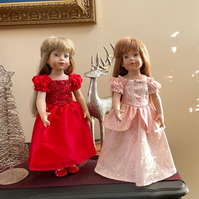 Addy Pink Dress and High Top Tie Boots for the American Girl ...