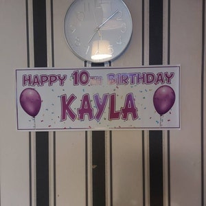 2 Personalised Gatsby Banners Any Name Any Age | Etsy UK