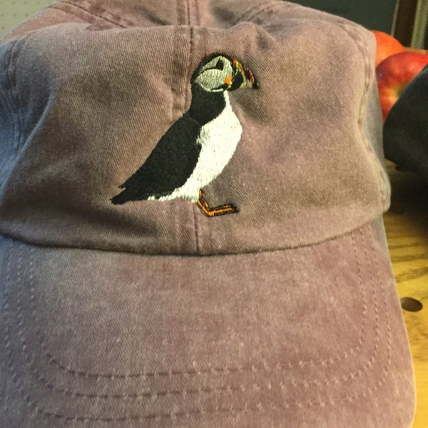 PUFFIN BIRD HAT - One Embroidered Women Men Wildlife Baseball Cap ...