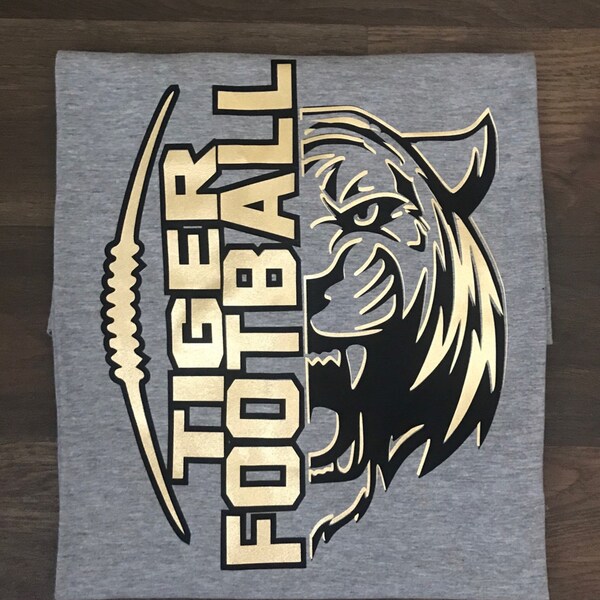 Tiger Football Half Face SVG File - Etsy