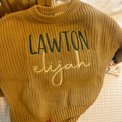 Personalized Embroidered Baby and Toddler Sweater, Embroidered ...