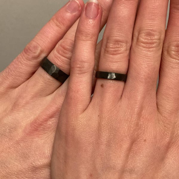 Skateboard Ring Gray Wooden Ring Wooden Bands Wood Ring Gray Black ...