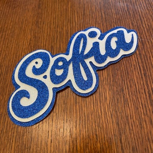 Name for Homecoming Mum Glitter Decal Cut Out - Etsy