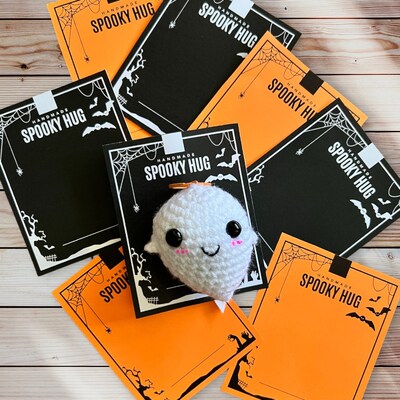 PRINTABLE Spooky Hug Display Cards Digital PDF DIY Packaging Labels for ...