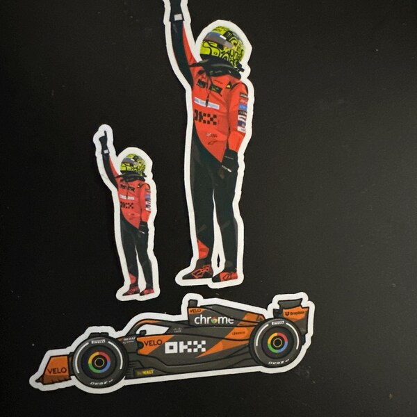 Lando Norris Sticker Formula 1 Sticker, F1 Racing Fan Sticker, Mclaren ...