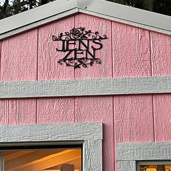 Personalized Rose Sign ~ Custom Metal Hanging Garden Sign - Etsy