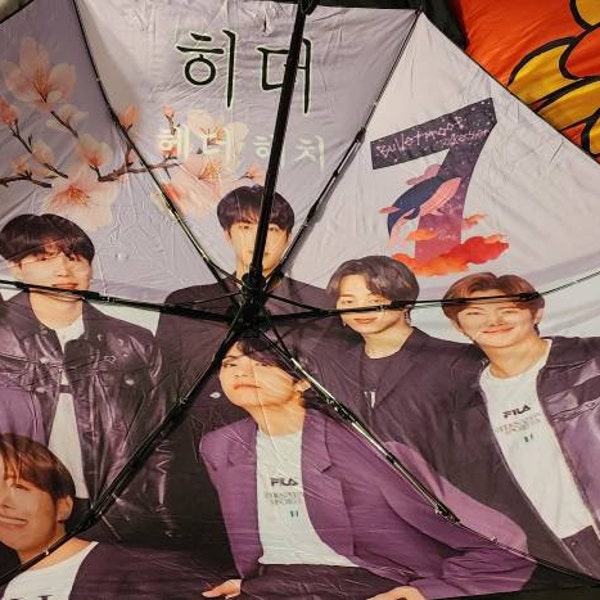 Custom Umbrella Inside Print With Photo Personalized K-pop Umbrella ...