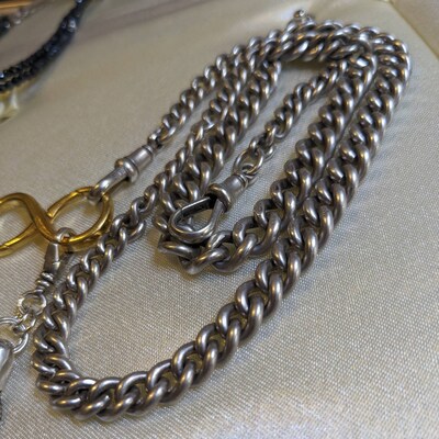 Large Vintage Sterling Silver Engraved Locket Fob Pendant Necklace - Etsy