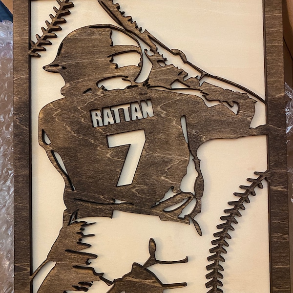 Personalized Baseball Sign, 3D Baseball Sign, Baseball Coach Gift ...