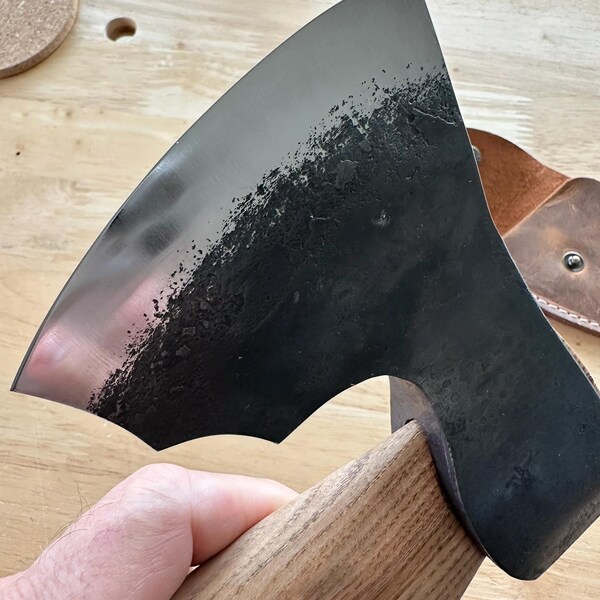 Rounded Adze With Leather Case. Wood Carving Tool. Finnish Adze ...