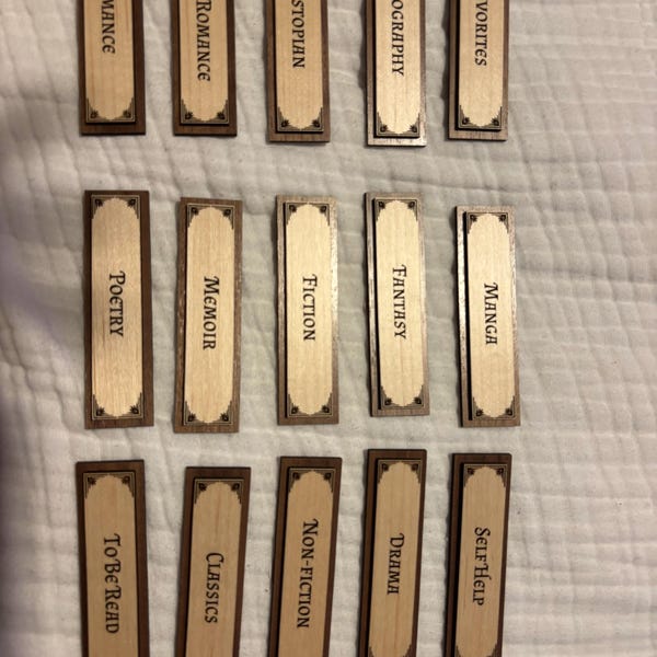 Bookshelf Labels - Etsy