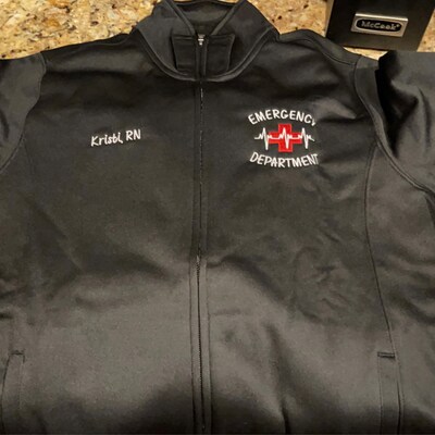 Nurse Jacket Emergency Department Nurse Jacket RN Zip Sweatshirt Nurse ...