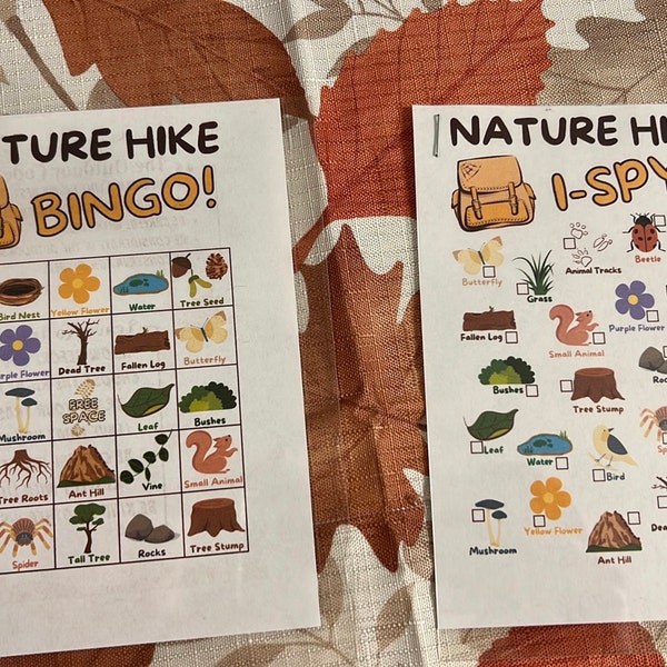 Nature Hike Games! 2 Printable Games - Etsy