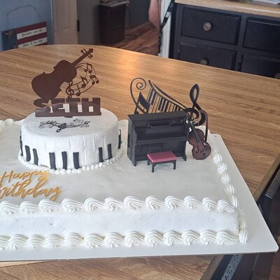 Violin, Cake Topper, Music, Treble Clef, Woodwind, Musician, Band Party ...