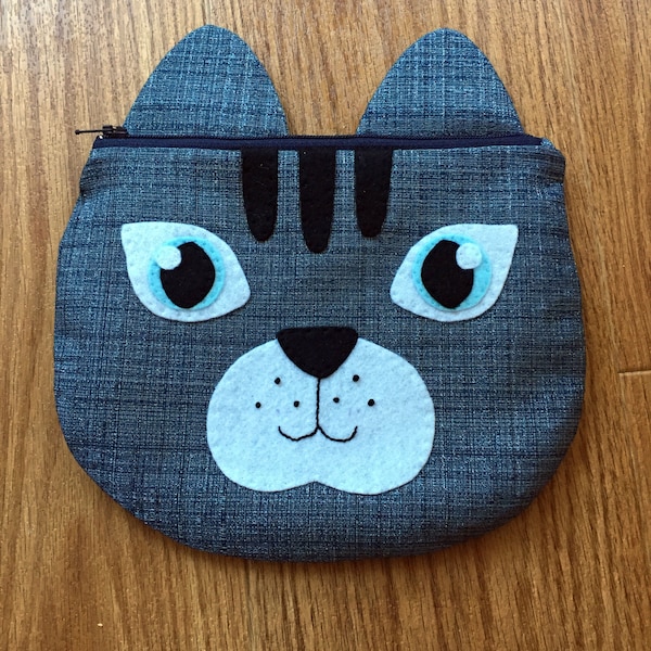 Kitty Cat Zippy Critter PDF Pattern, Sewing Pattern, School Supplies ...