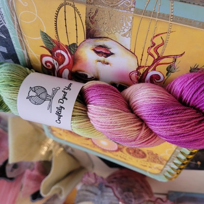 Azalea Hand Dyed Yarn / Handdyed Yarn, Sock Yarn, Wool Yarn Pink to ...