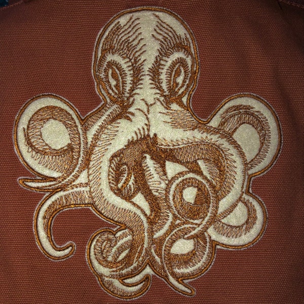 Kraken Iron on Patch | Embroidered Patch | Octopus Patch | Patches for Denim Jackets ...