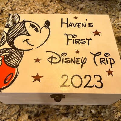 Vintage Disney Keepsake Memory Box Personalized 21st Birthday Wooden ...
