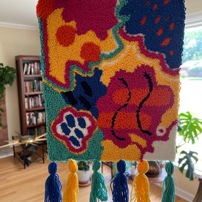 Handmade Tufted Lemon Slice Punch Needle Pillow Funny - Etsy