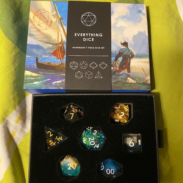 Dice Gacha Random Set - Handmade Resin Sharp Edge Dnd Dice Set for Dnd ...