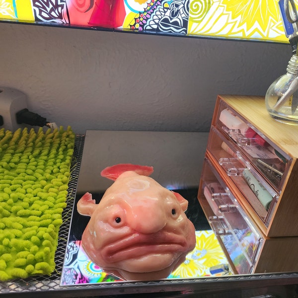 Platinum Silicone Blobfish Prop Cool Desk Item Gift Handmade Realistic ...