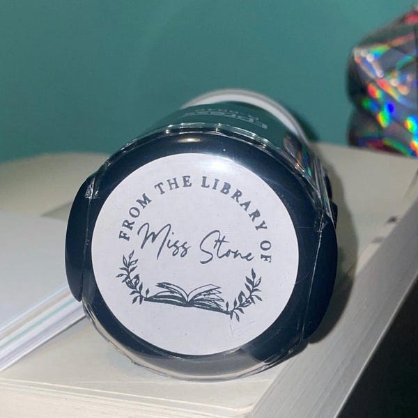 From the Library of Stamp, Library Stamp, Personalized Book Stamp ...