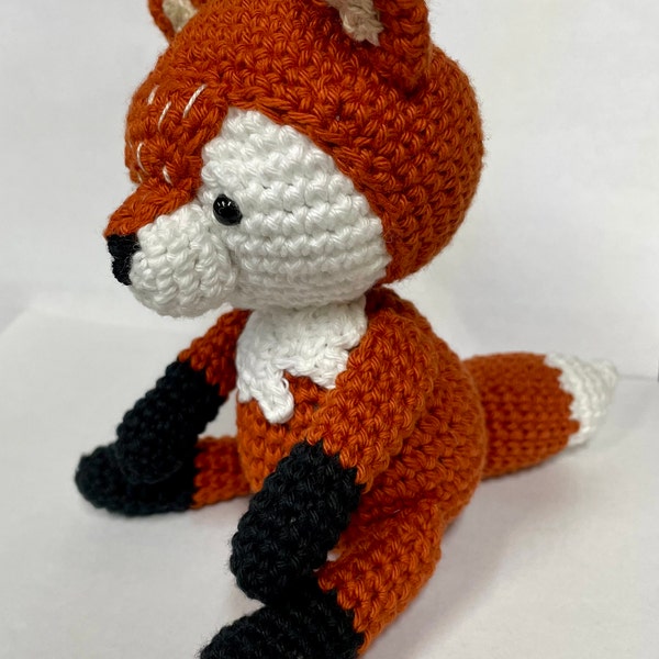 CROCHET PATTERN Lucy the Fox Crochet Amigurumi Stuffed Sitting Forest ...