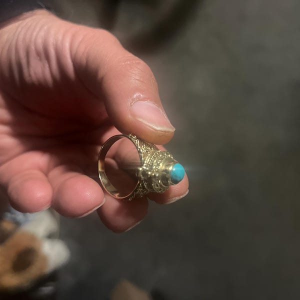 Poison Ring, Adjustable Ring, Skull Ring, Round Gemstone, Pill Box Ring ...