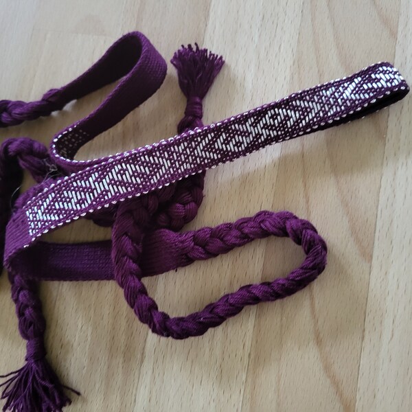 Tablet Woven Leg Wraps Diamond Pattern Tablet Weaving Card Weaving Reenactment Viking Historical ...