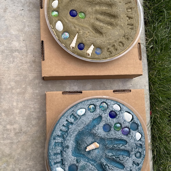 Easy DIY Handprint Stepping Stone for Garden and Home Decor - Father's ...